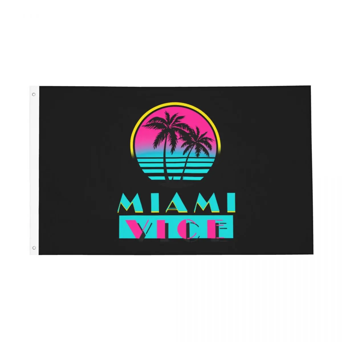 Miami-Vice-Flag-Outdoor-Banner-2-Grommets-Vaporwave-Decoration-Double ...