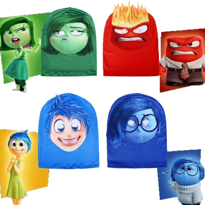 Inside-Out-Joy-Disgust-Anger-Sadness-Cosplay-Costume-Headgear-Halloween ...