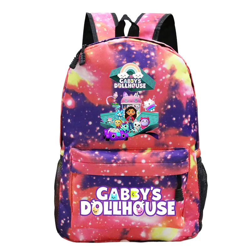 Gabby Dollhouse Backpack Cartoon Boy Girl School Bags School Backpacks ...