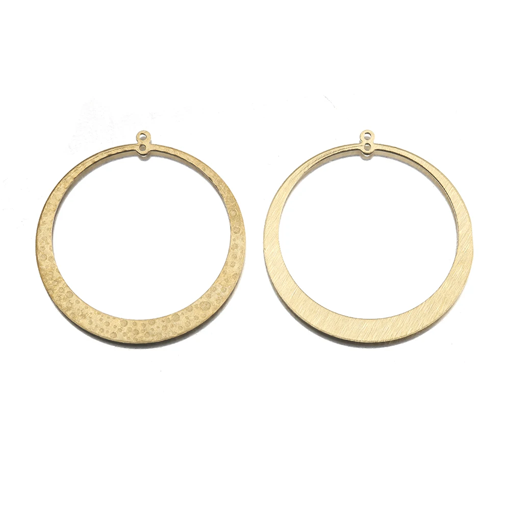6Pcs-Lot-Brass-Textured-Large-Circle-Hoop-Connector-Double-Loop-Hoop ...