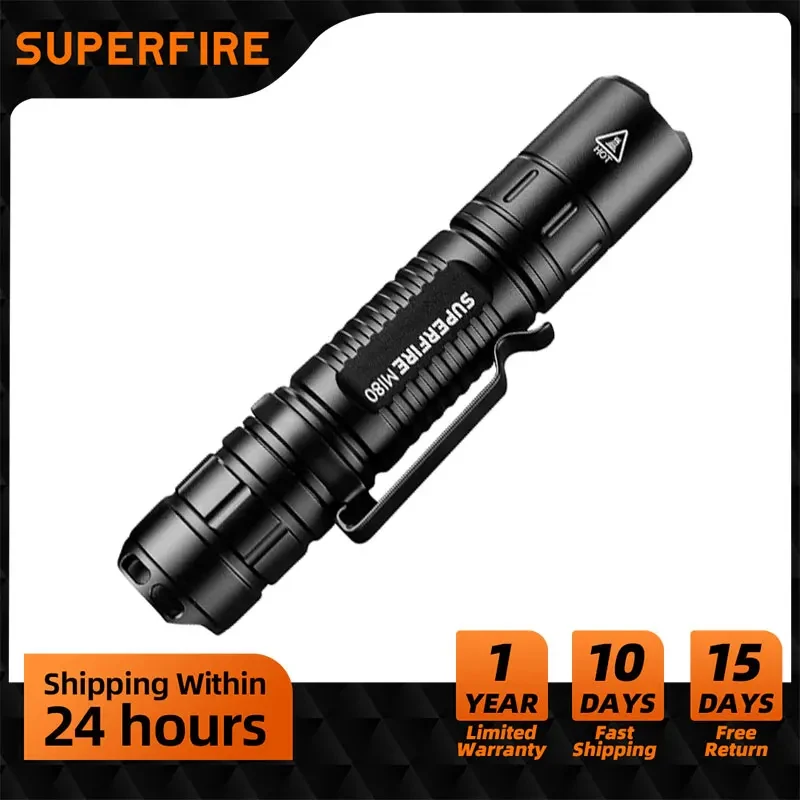 SUPERFIRE-MI80-EDC-bright-Led-Flashlight-18650-Battery-USB-C-Torch ...