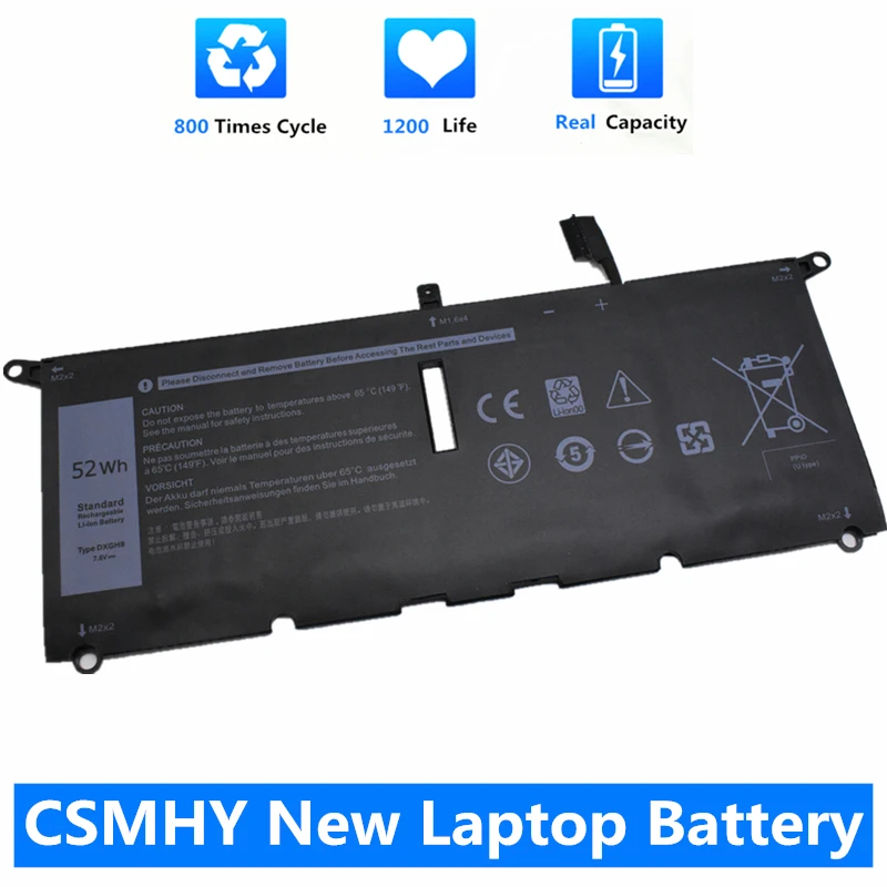 CSMHY-New-DXGH8-Laptop-Battery-For-Dell-XPS-13-9380-9370-7390-For-Dell ...