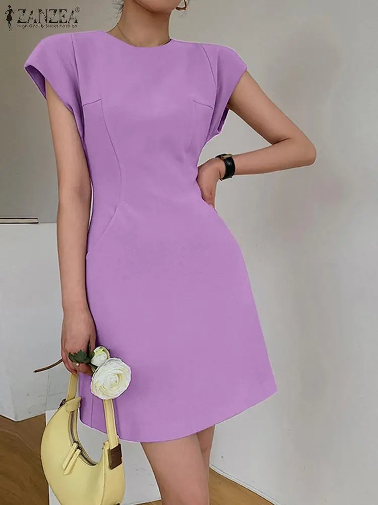 ZANZEA-Fashion-Women-Summer-Elegant-Work-Party-Short-Vestido-Casual ...