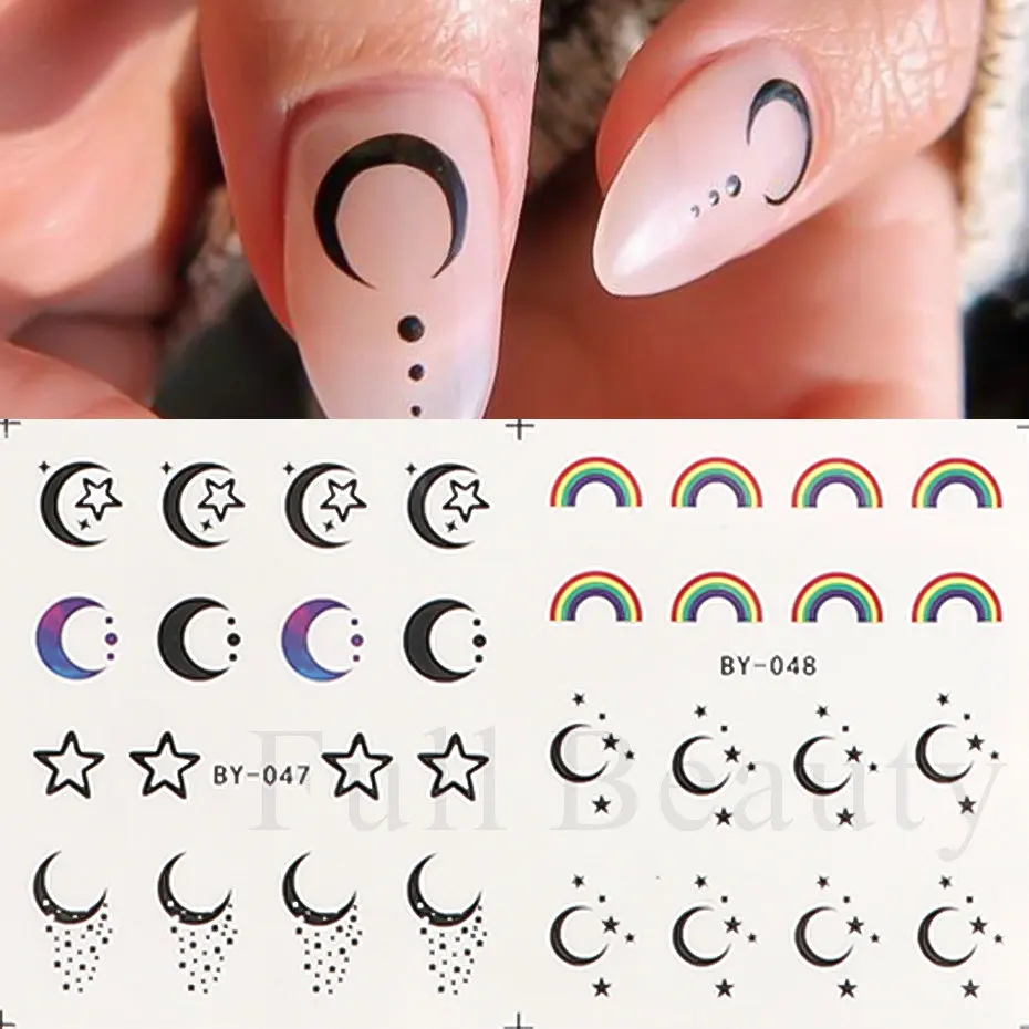 Moon Phases Nail Art