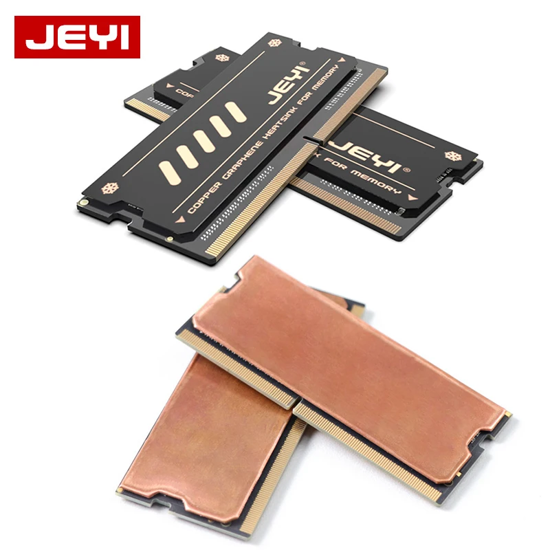JEYI SSD radiator Laptop RAM Heatsink Dual Layer Graphene and Copper Foil Design Cooler Memory ...