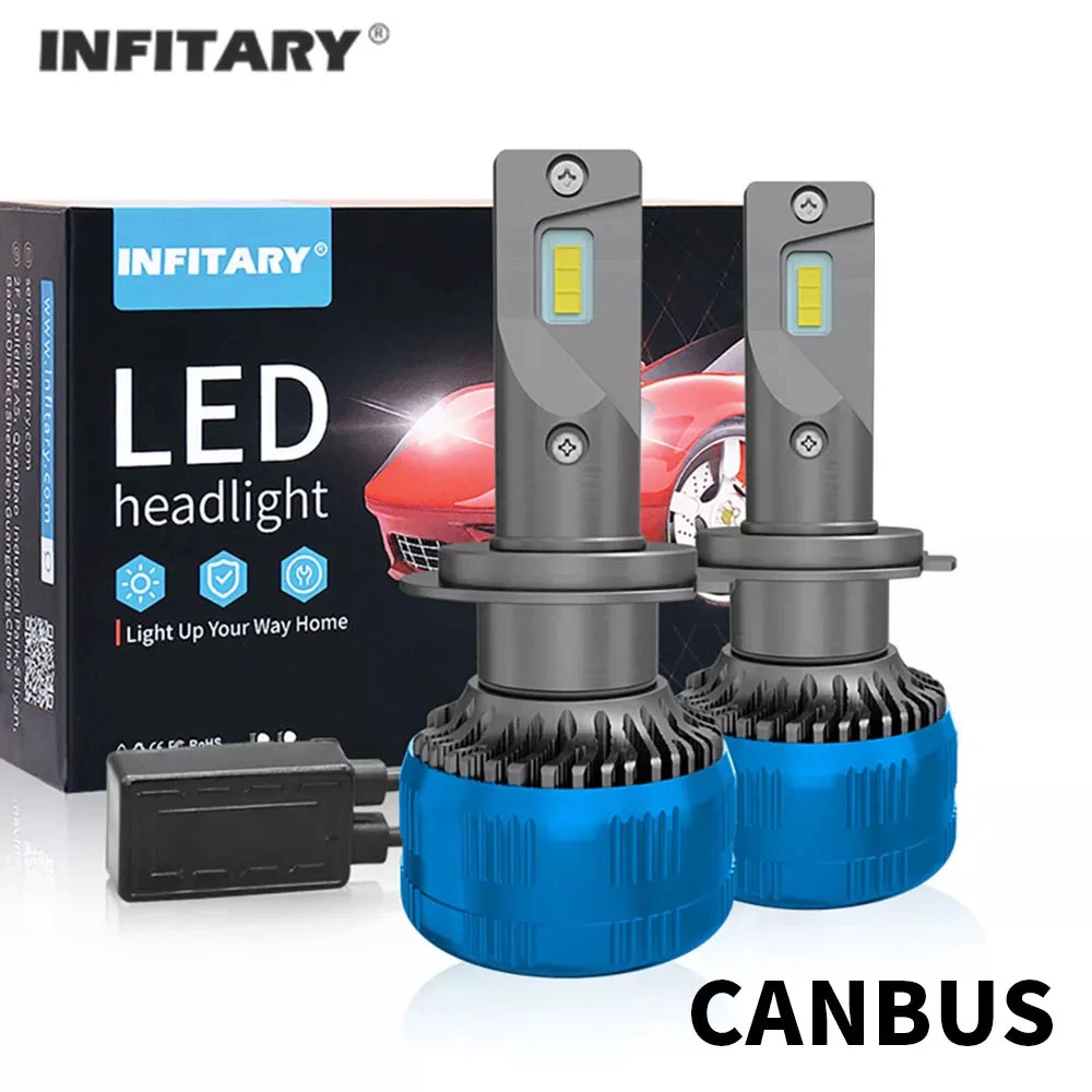Infitary Car Headlight H4 H7 Bulbs Led 26000lm Canbus Lamps H1 Hb3 Hb2 H11 6500k 24v Truck ...