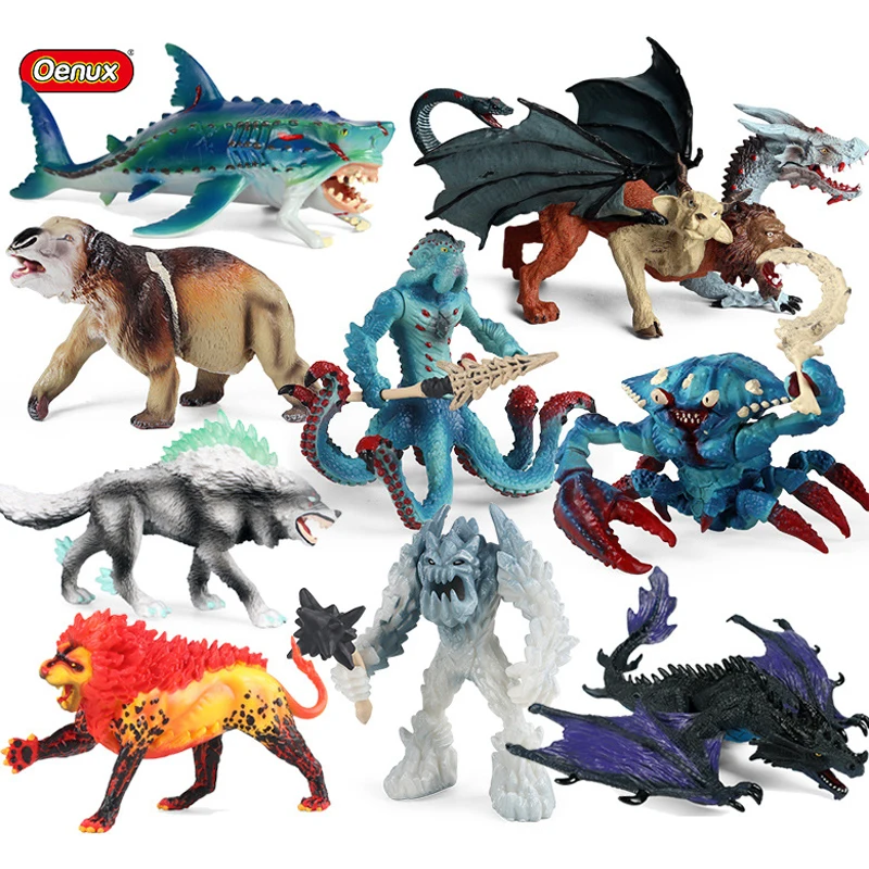 Mythical Dragon Monster Realistic Action Figures - PVC Collection Toy ...