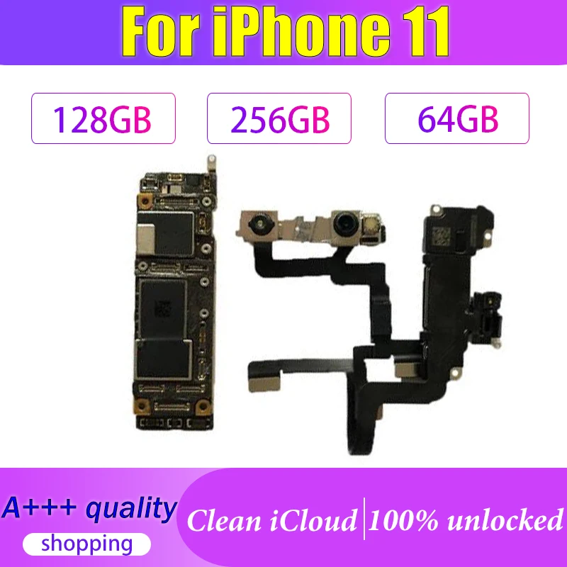 Original Unlock Mainboard For Iphone 11 Motherboard For Iphone 11 Face ...