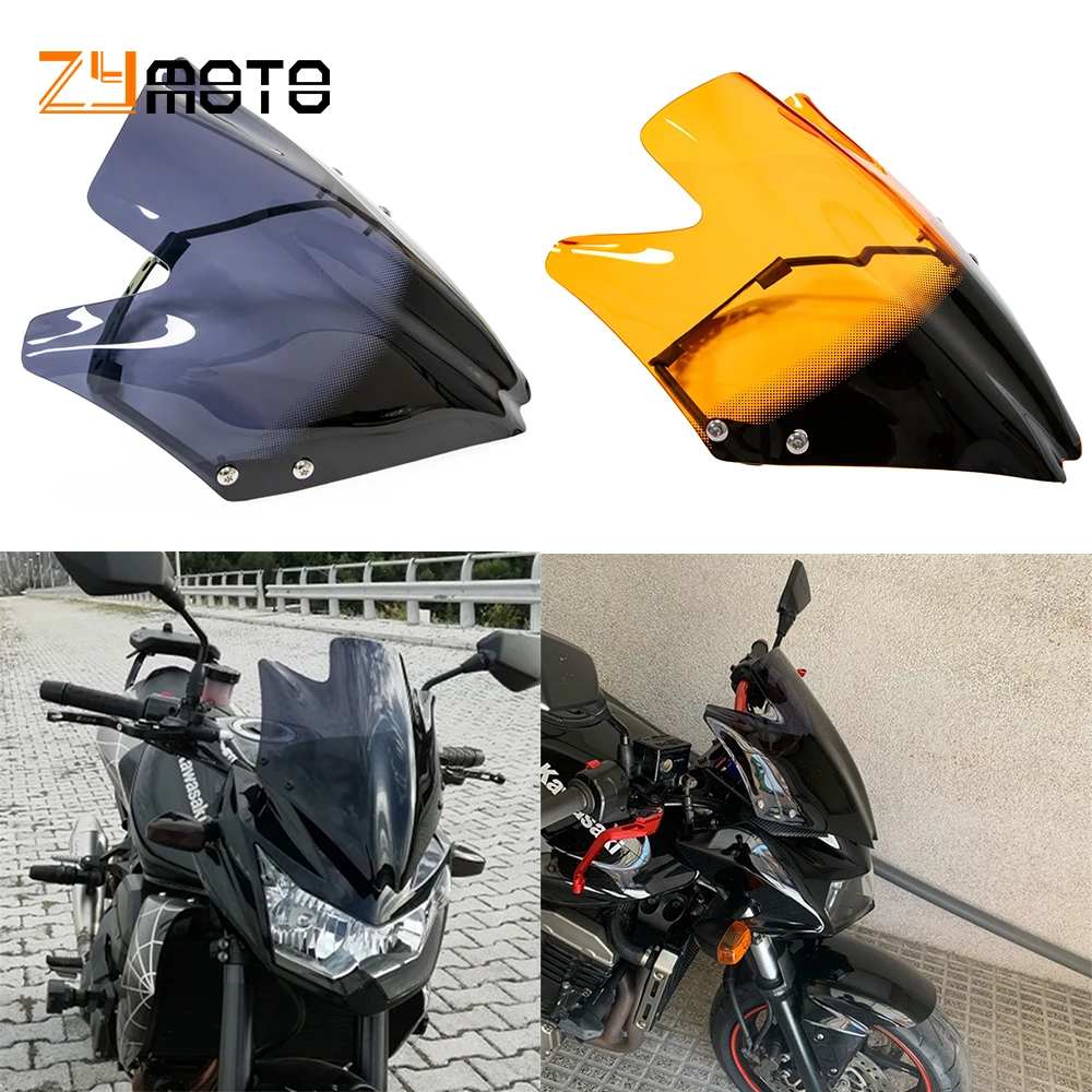 Motorcycle-Windshield-Windscreen-with-Bracket-High-Quality-For-Kawasaki ...
