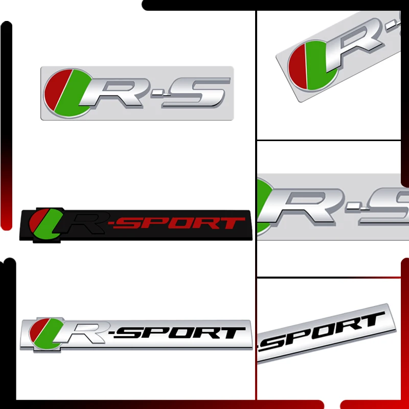 Metal Car Body R SPORT Grille Emblem Badge 3D Sticker Tail Decals For ...