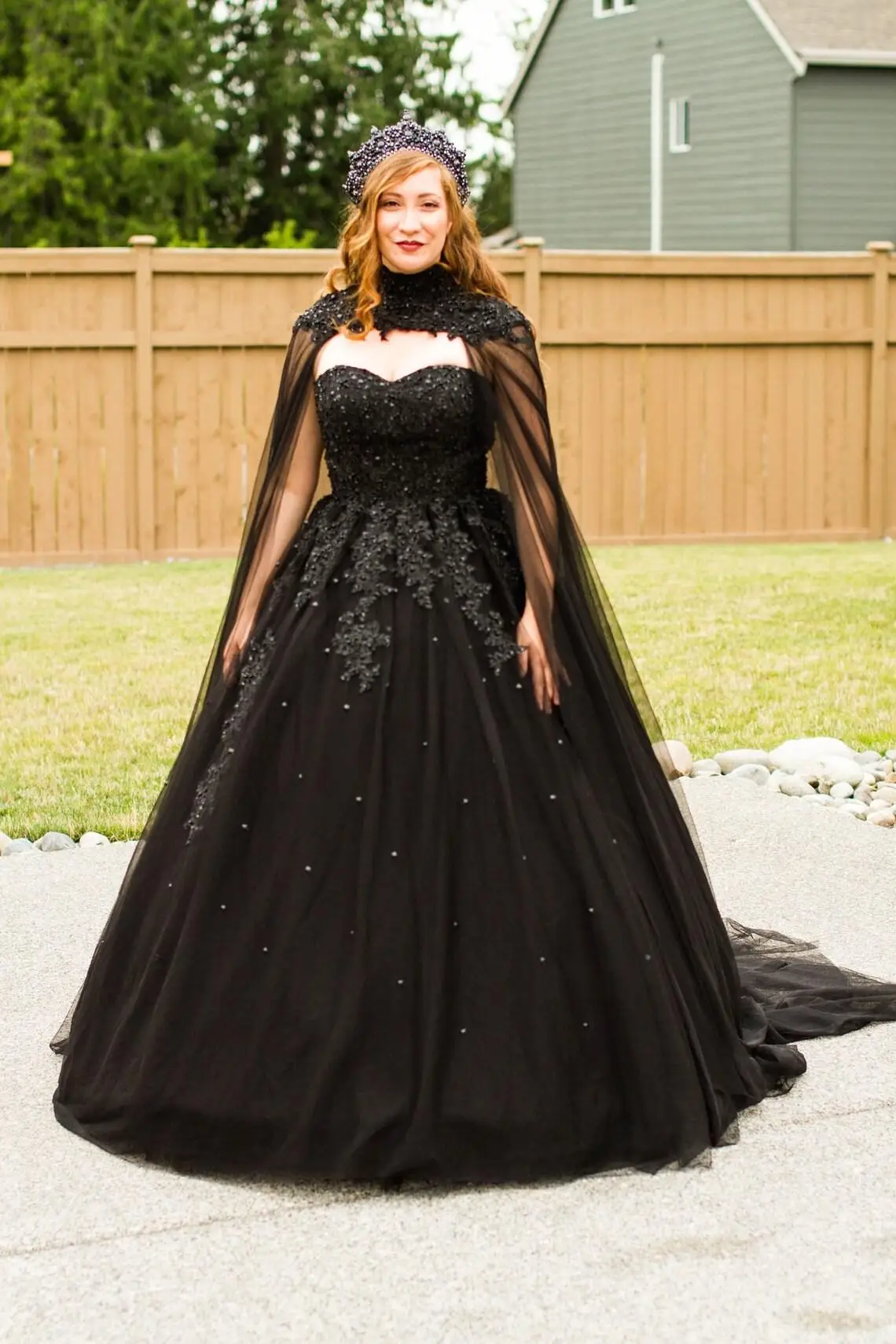 Retro Black Wedding Dresses