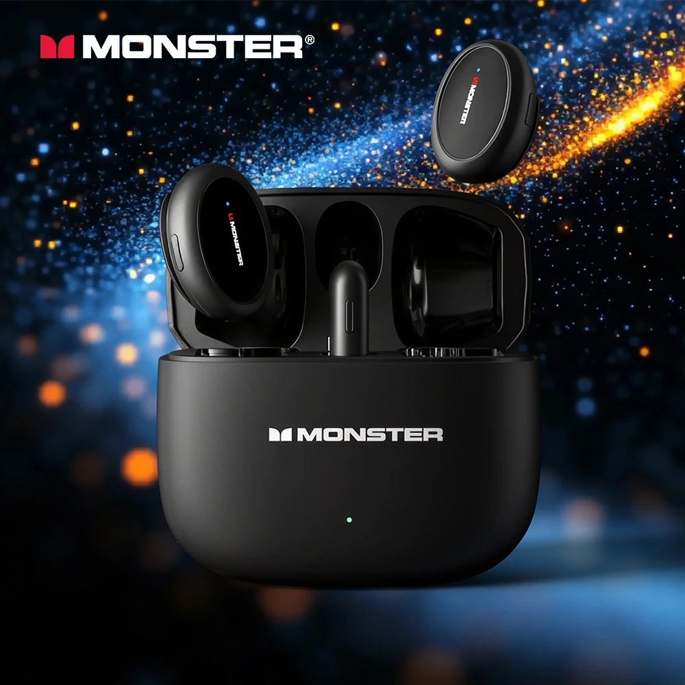 Monster N12 PRO Wireless Lavalier Lapel Microphone for iPhone Android ...