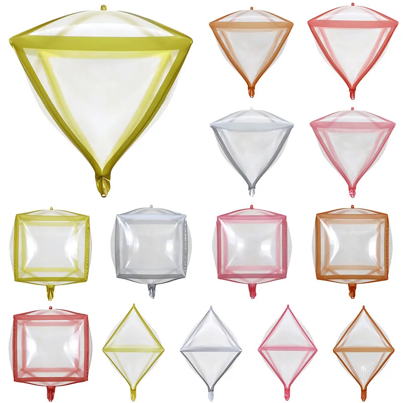 22inch-4D-Transparent-Foil-Balloons-Diamond-Square-Rhombus-Frame ...
