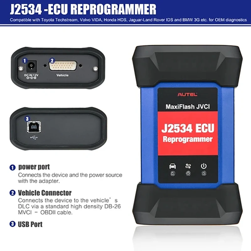 Autel-MaxiFlash-Programador-JVCI-J2534-ECU-Bluetooth-e-cabo-USB-compat ...