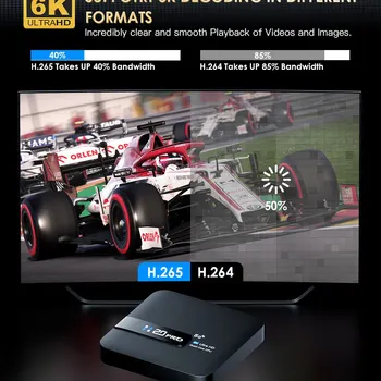 HONGTOP H20PRO Smart Android TV Box Android 10 2GB 16GB 6K Media Player ...
