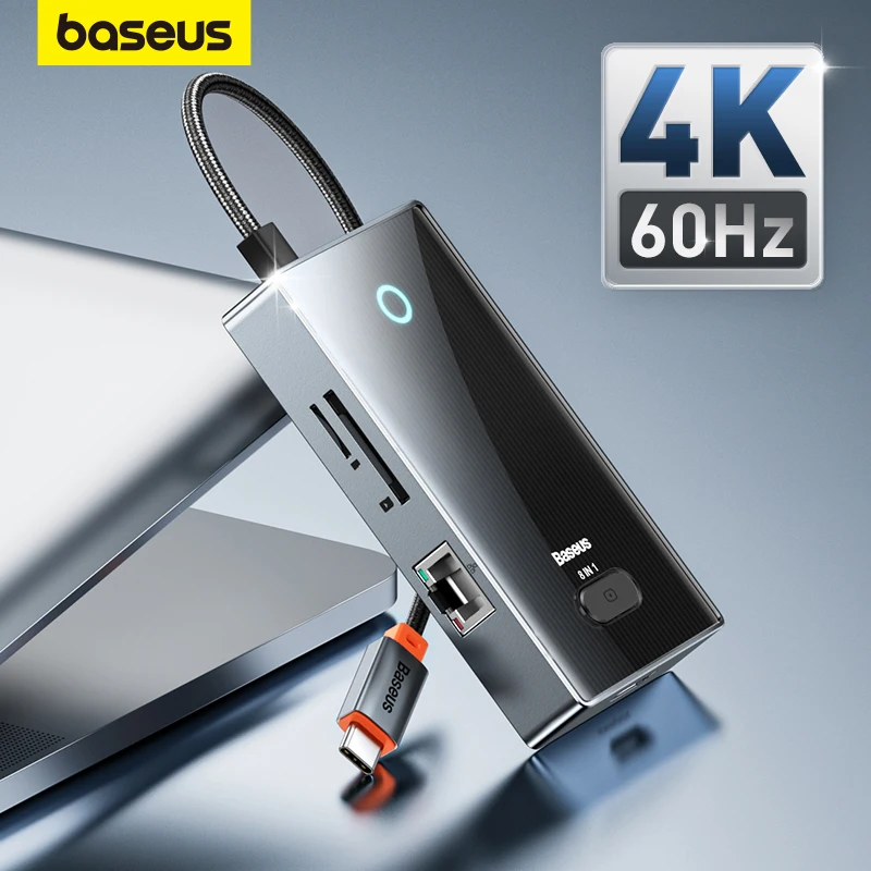 Baseus Usb Hub 4k@60hz Hdmi-compatible With 2*usb3.0+usb-c+usb2.0 ...