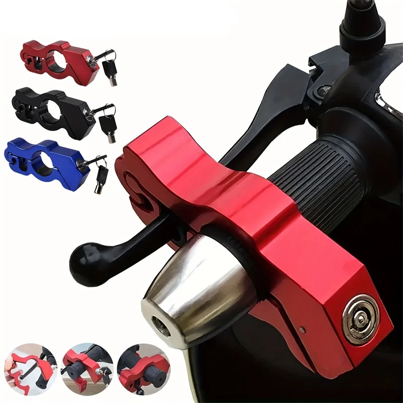 Bicycle-Handlebar-Anti-Theft-Lock-Portable-Bike-Fixed-Safety-Horn-Brake ...