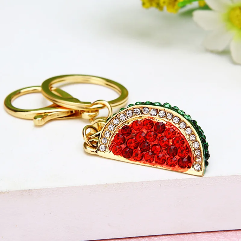 Full-Rhinestone-Alloy-Key-Rings-Women-Handbag-Crystal-Watermelon ...