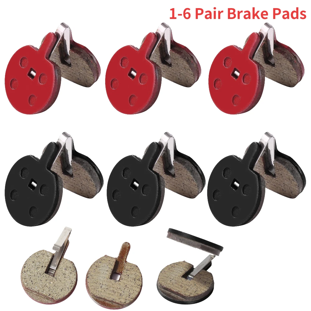 1-6 Pair Bicycle Disc Brake Pads Resin Iron MTB Bike Hydraulic Brake ...