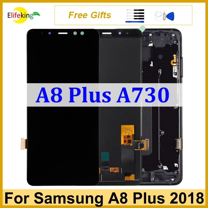 ЖК-дисплей для Samsung Galaxy A8 Plus 2018, A730, сенсорный экран SM ...