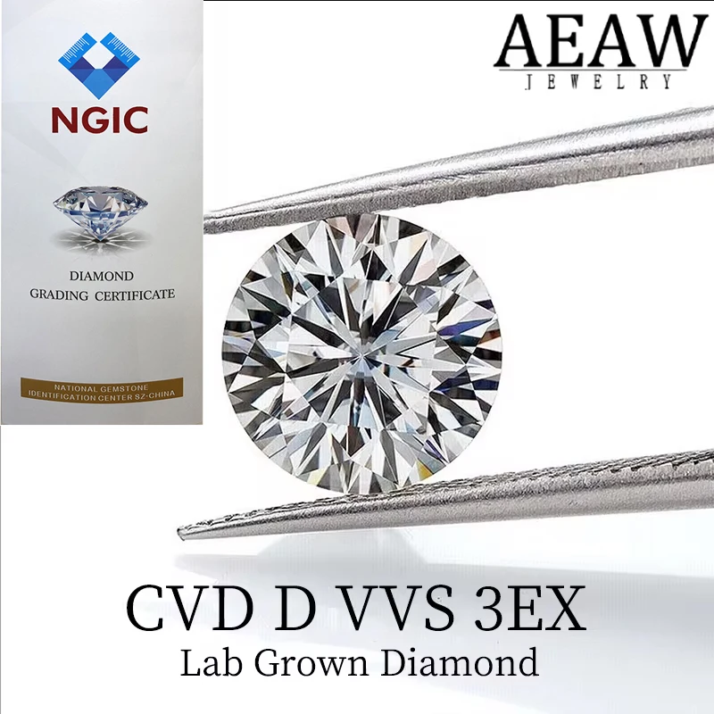 Lab-Grown-CVD-Diamond-NGIC-Certified-Round-Cut-Loose-Diamond-D-Color ...