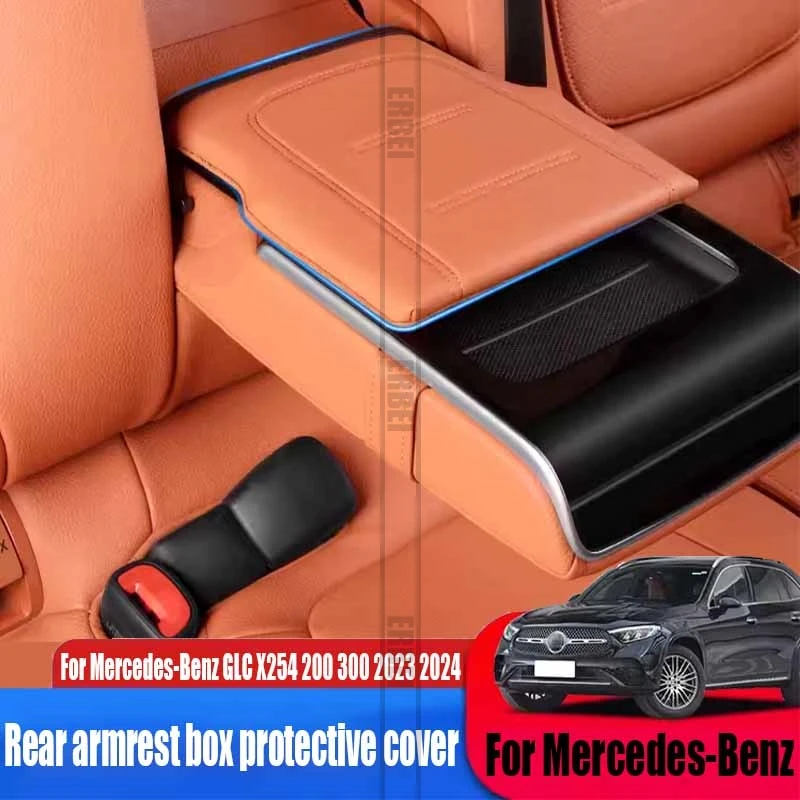 Rear armrest box protective cover car interior decoration accessories ...