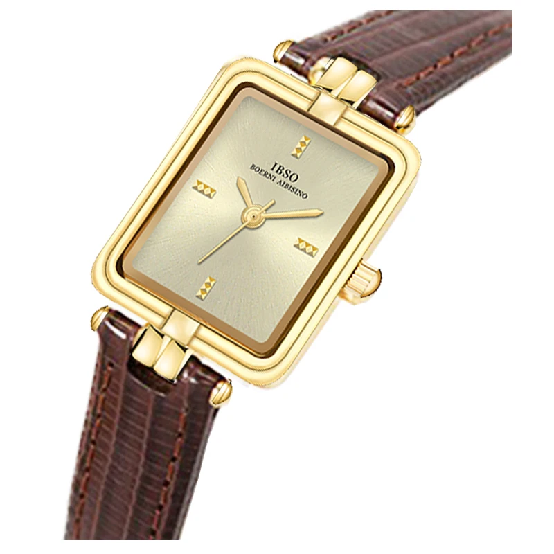 Elegant-Leather-Square-Watch-Women-Fashion-Waterproof-Female-Hand-Clock ...