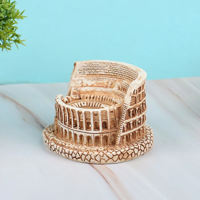 Simulation Ancient Rome Colosseum Resin Mini Statue Sand Table Building ...