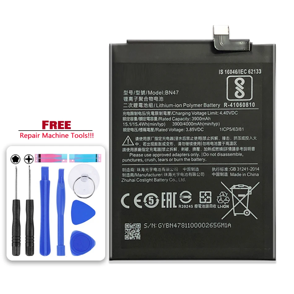 For Xiao Mi Bn47 Bn 47 Battery For Xiaomi Redmi 6 Pro 6pro For Redmi6 ...