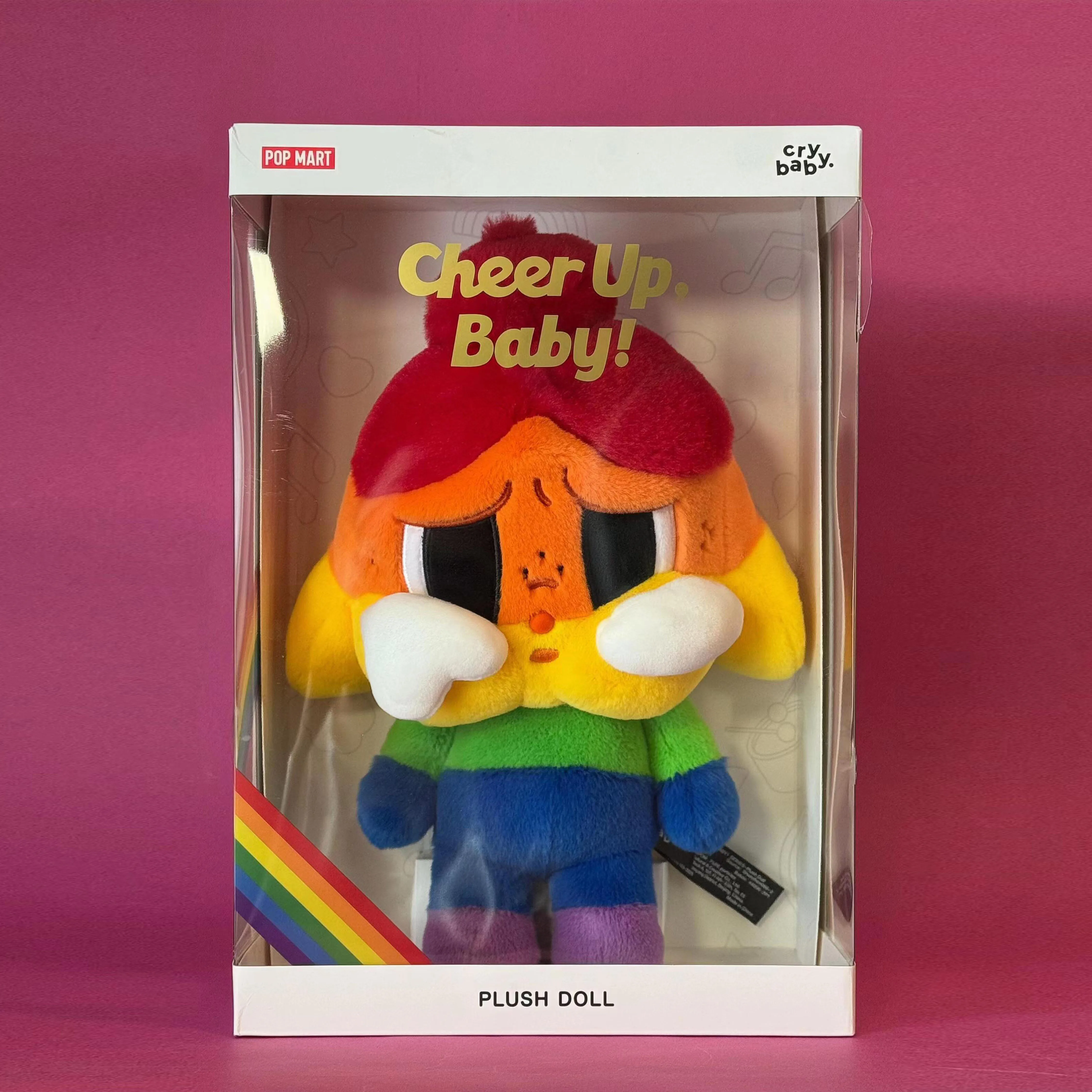 Pop-mart-Crybaby-Cheer-Up-Rainbow-Crying-Baby-Plush-Doll-Pendant-School ...