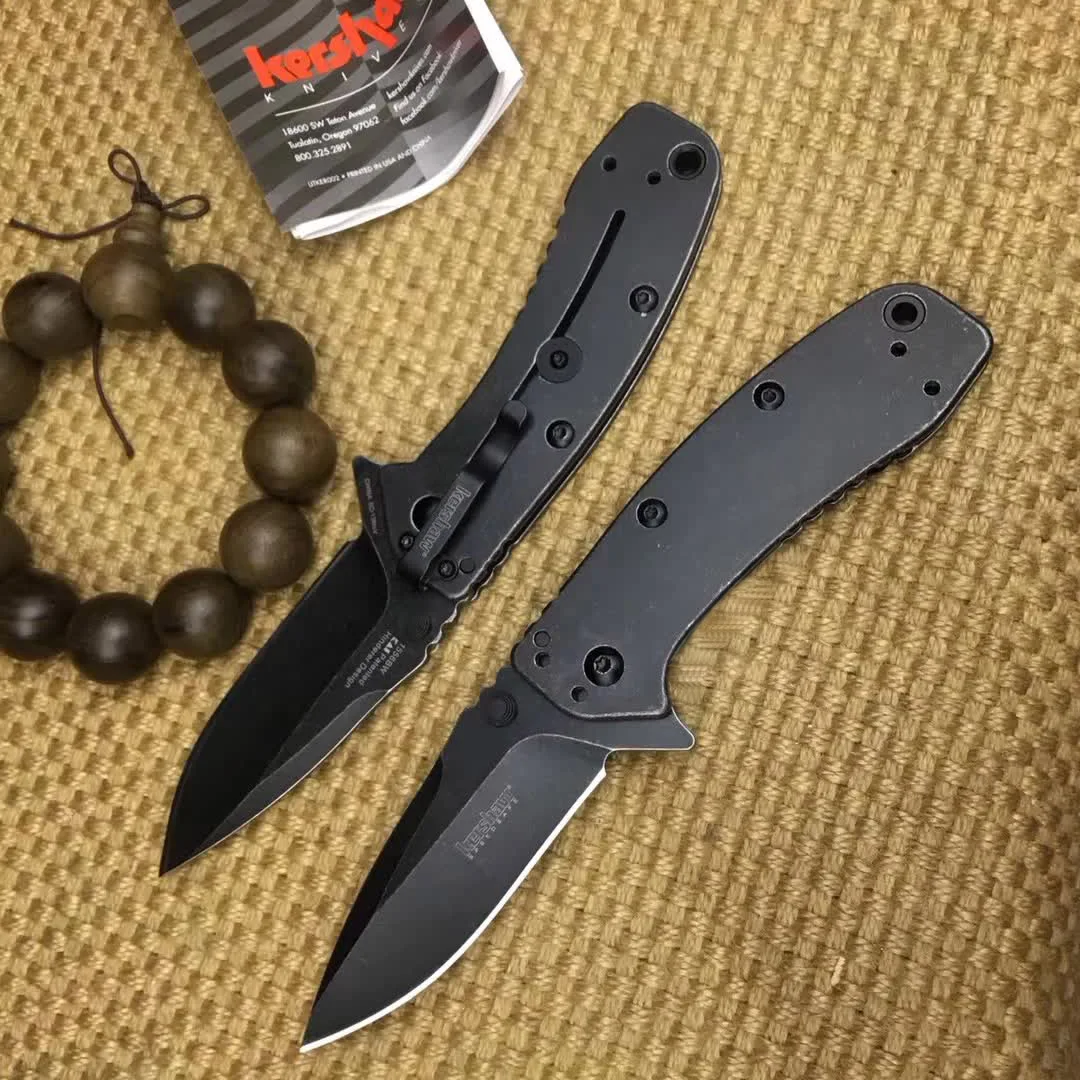 1556 Kershaw Folding Pocket Knife 8cr13mov Stone Wash Blade Outdoor ...