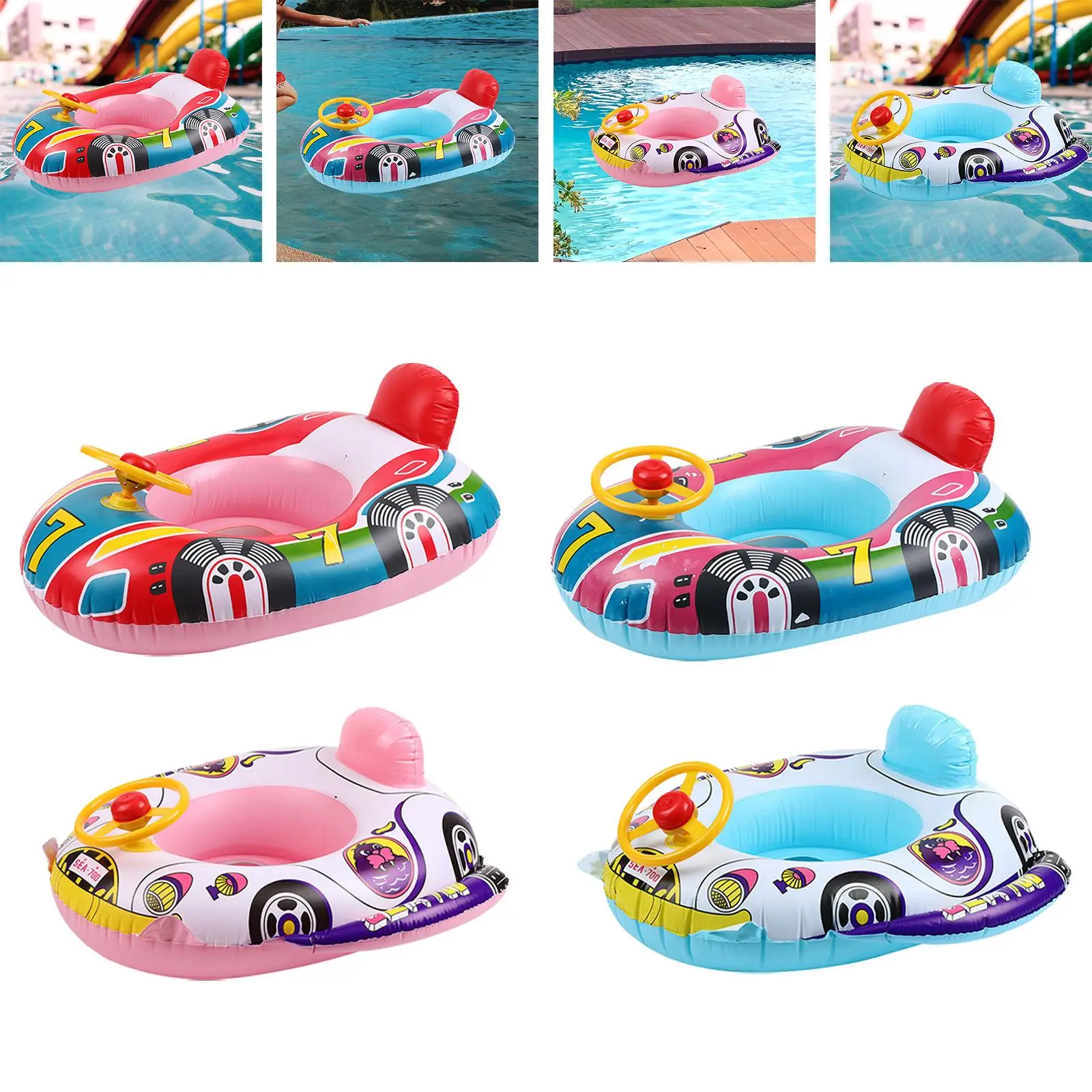 PVC-Inflatable-Swimming-Rings-Baby-Pool-Floating-Seat-Summer-Beach-Swim ...