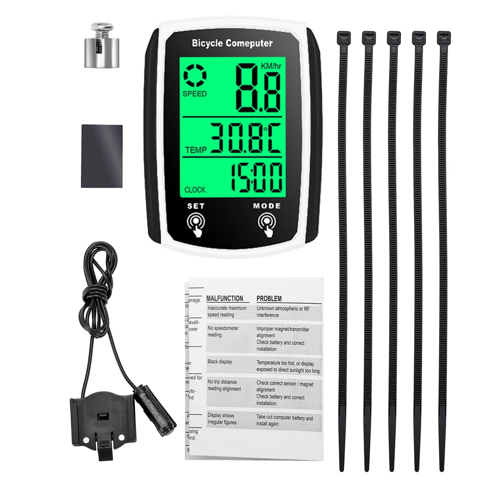 Wired-Bike-Computer-LED-Digital-Bicycle-Speedometer-Odometer ...