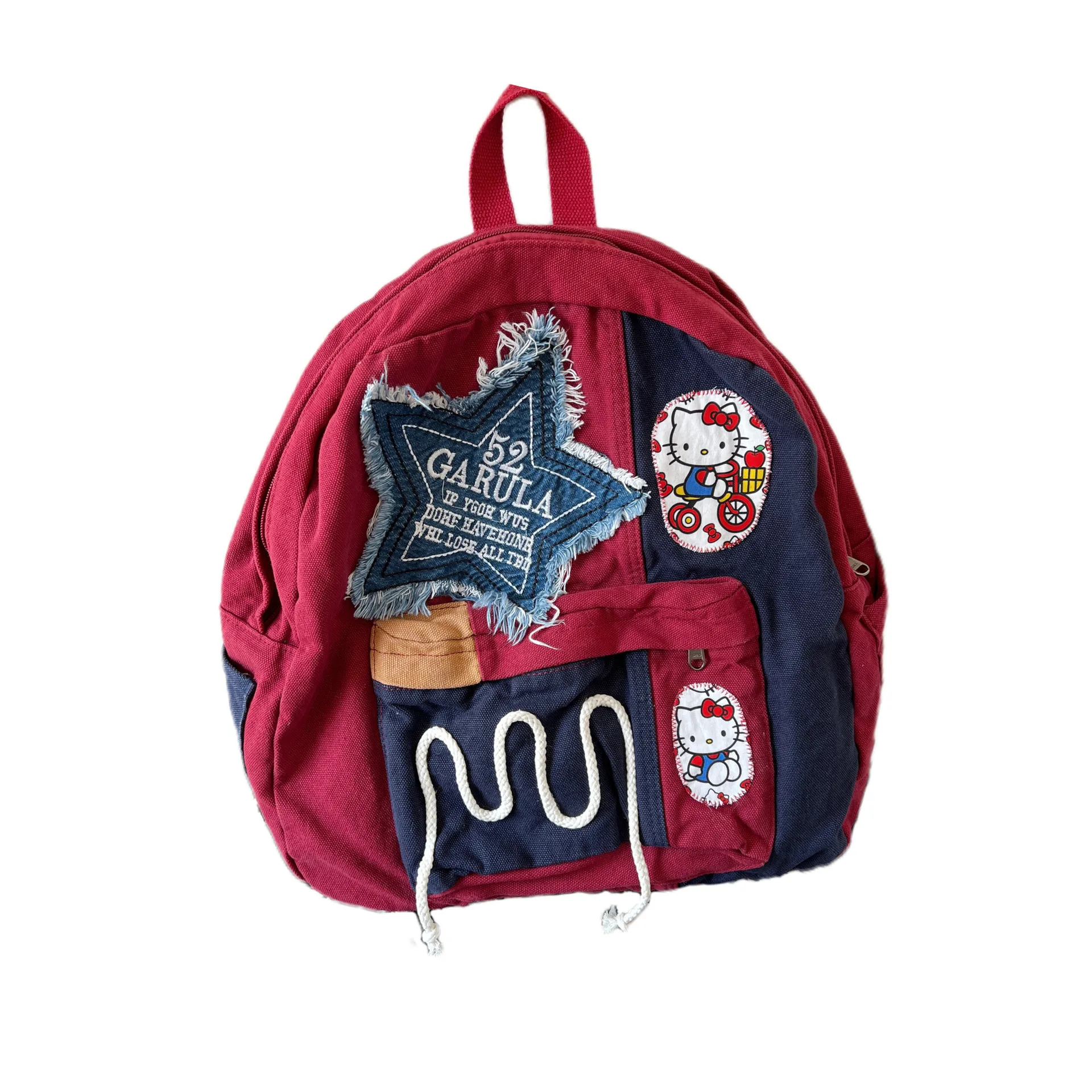 Hello-Kitty-Junior-High-School-Student-Backpack-Retro-Large-Capacity ...