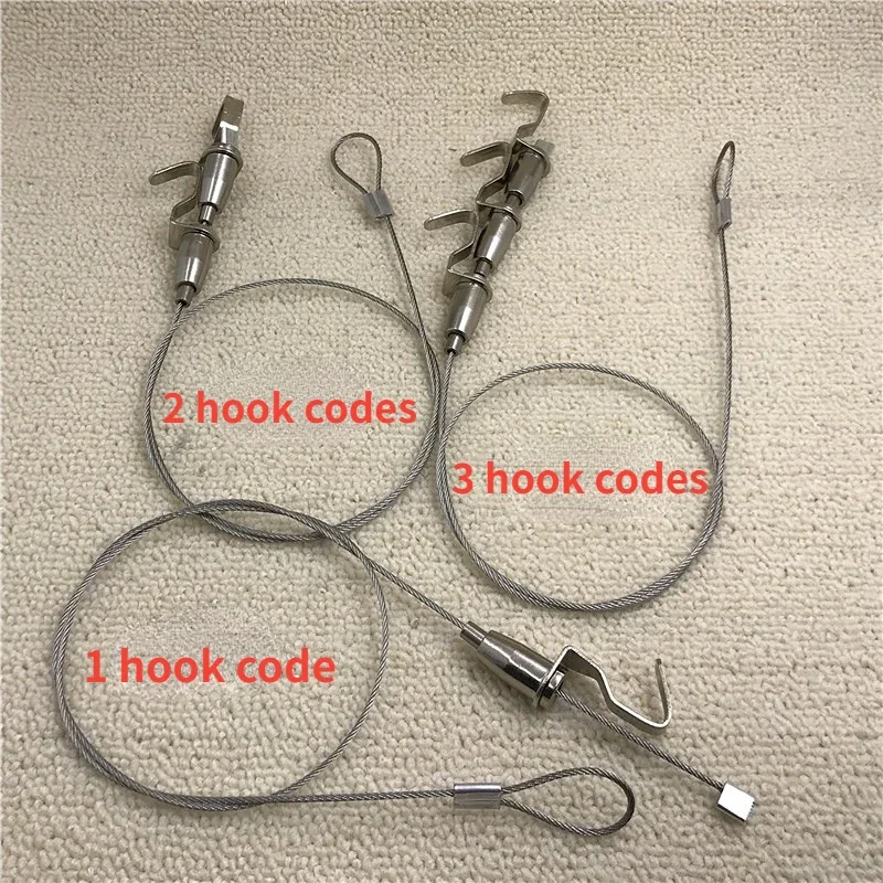 Rail Steel Wire Rope Hanging Picture Line Rope Adjustable Hook Rail ...