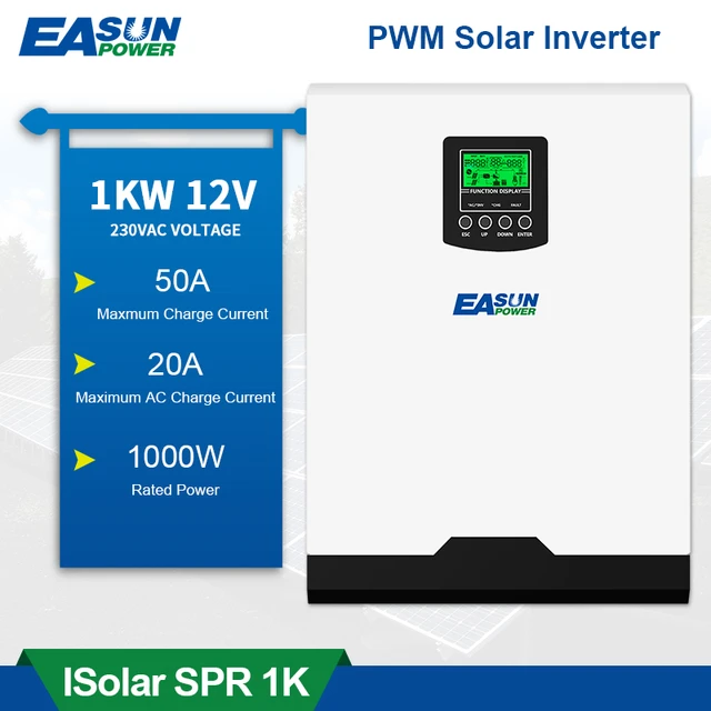 Easun Power 220VAC Off Grid Hybrid Solar Inverter 100A MPPT, 42% OFF