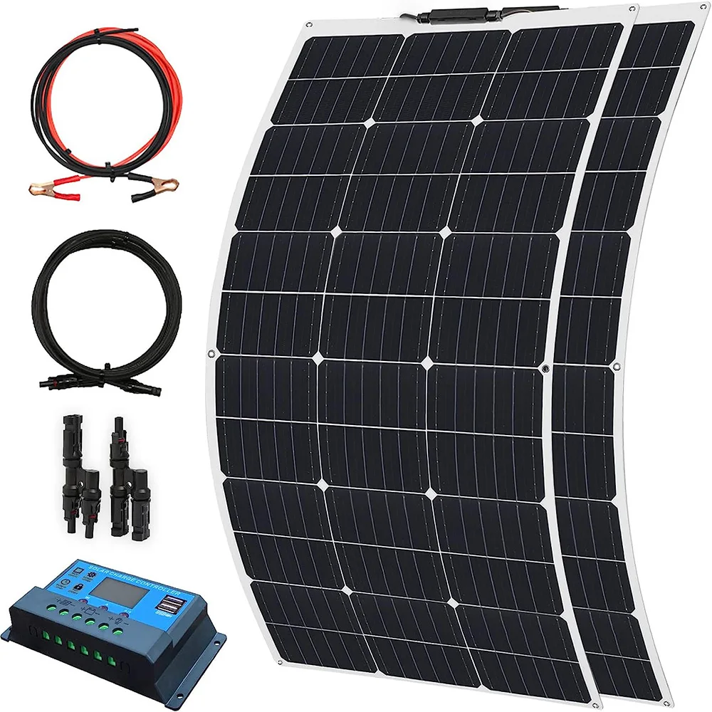 WUZECK-Flexible-Solar-Panel-12V-24V-Starter-Kit-1-5pcs-100W ...