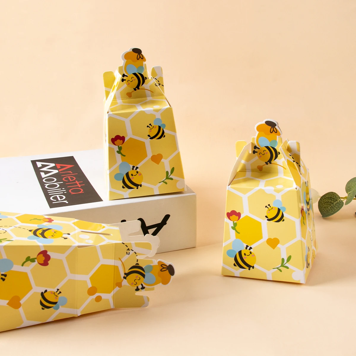 10pcs-Honey-Bee-Themed-Paper-Candy-Box-Baby-Shower-Birthday-Wedding ...