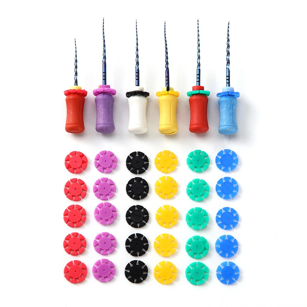 100 Pcs Root Canal Files Stopper Dental Mark Ring Counting Rubber ...