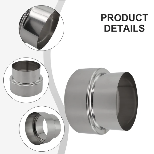 Reducer Pipe Stove Pipe Extension Reduction Connector Stainless Steel ...
