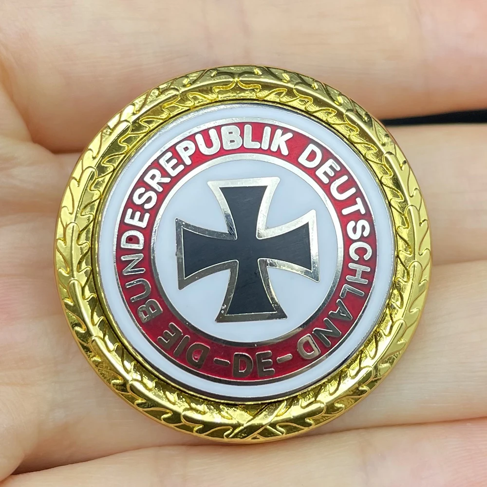 German Gold or Silver Iron Cross Metal Badge Armband Small Circular ...