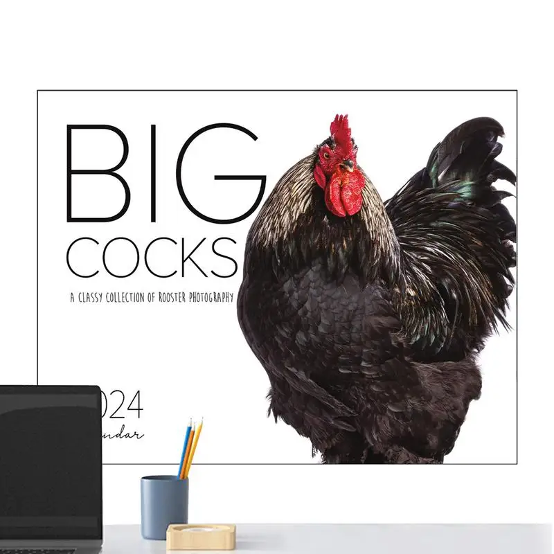 Rooster-Monthly-Wall-Calendar-Funny-Calendars-2024-Wall-Calendar ...