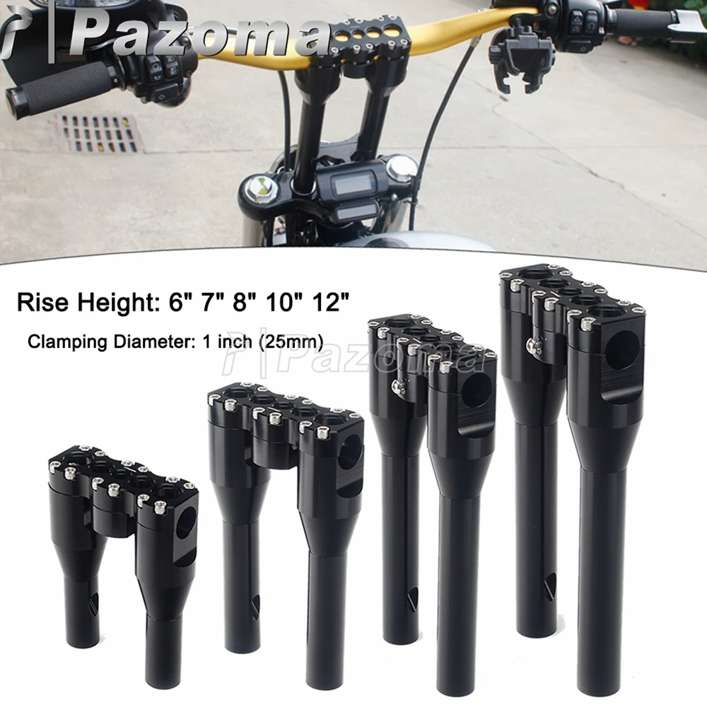 6-12-inch-Motorcycle-Handlebar-Extension-Riser-For-Harley-Dyna ...
