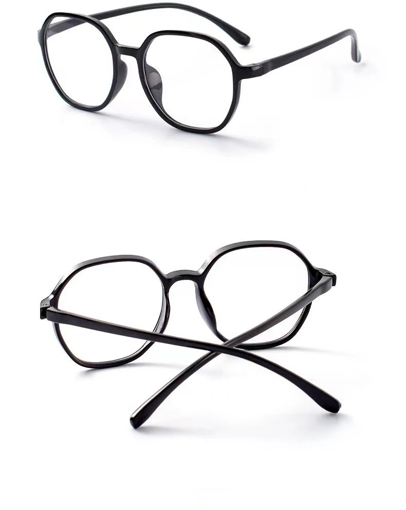 Black-Wine Low Bridge Fit Ultem Geometric Eyeglasses