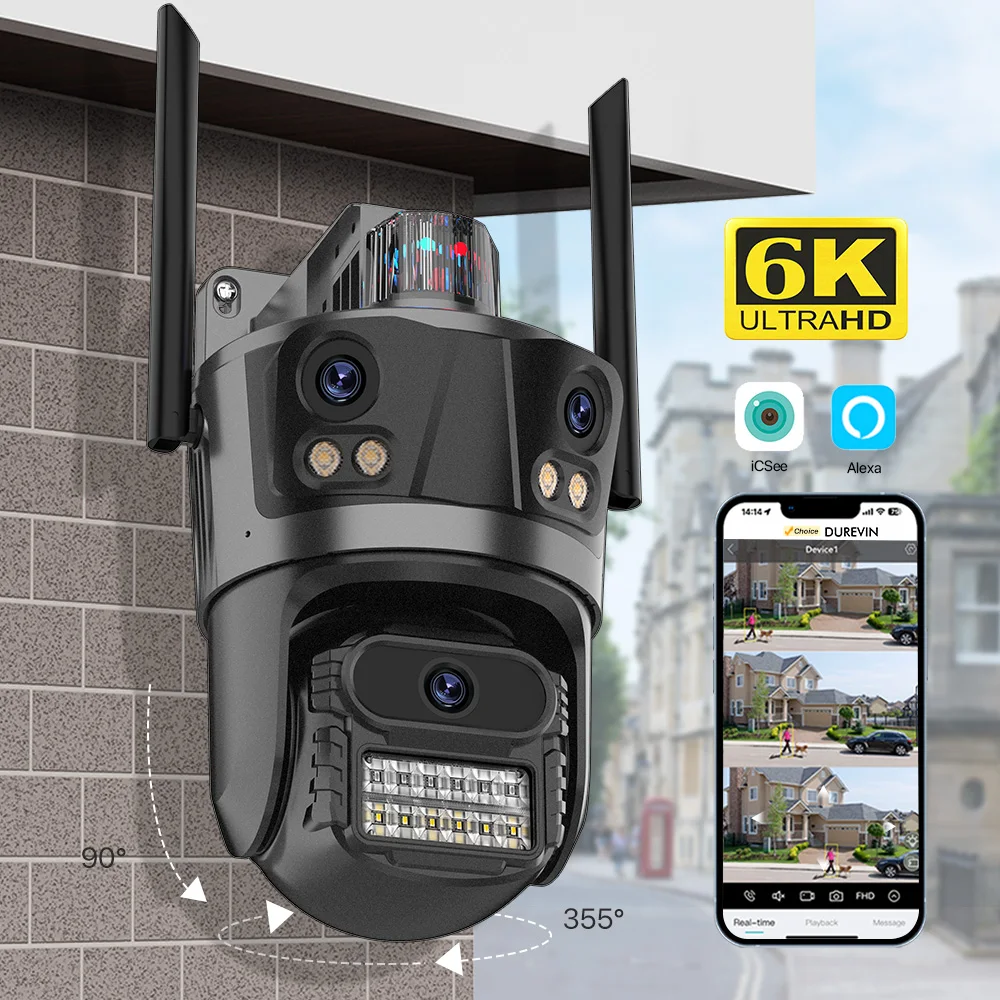 6K-Three-Lens-Three-Screen-Human-Detection-PTZ-Camera-4K-IP-HD-Auto ...