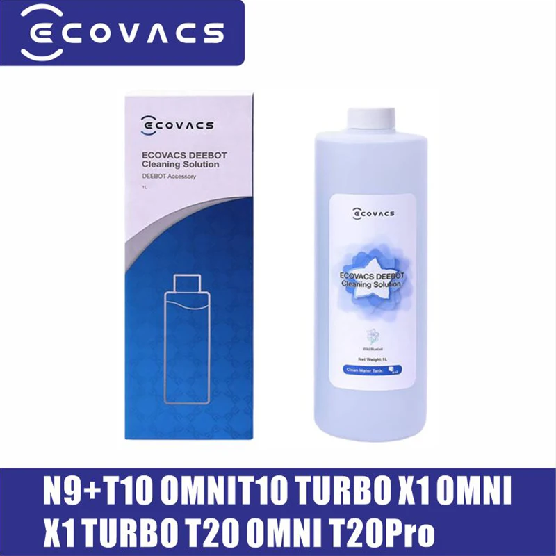 1L Original Cleaning Fluid ECOVACS Deebot Ozmo Liquid T20 N9＋T10 OMNI/T10 TURBO/X1 OMNI/X1 TURBO ...