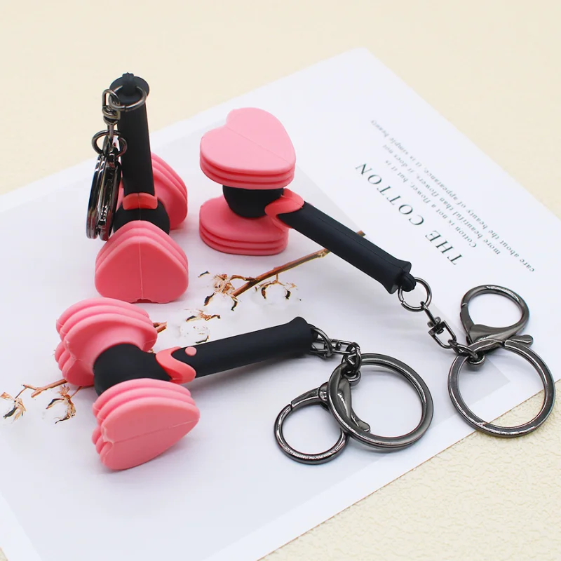 1 Piece Kpop Pink Love Hammer Keychain Accessories Key Chain for Car ...
