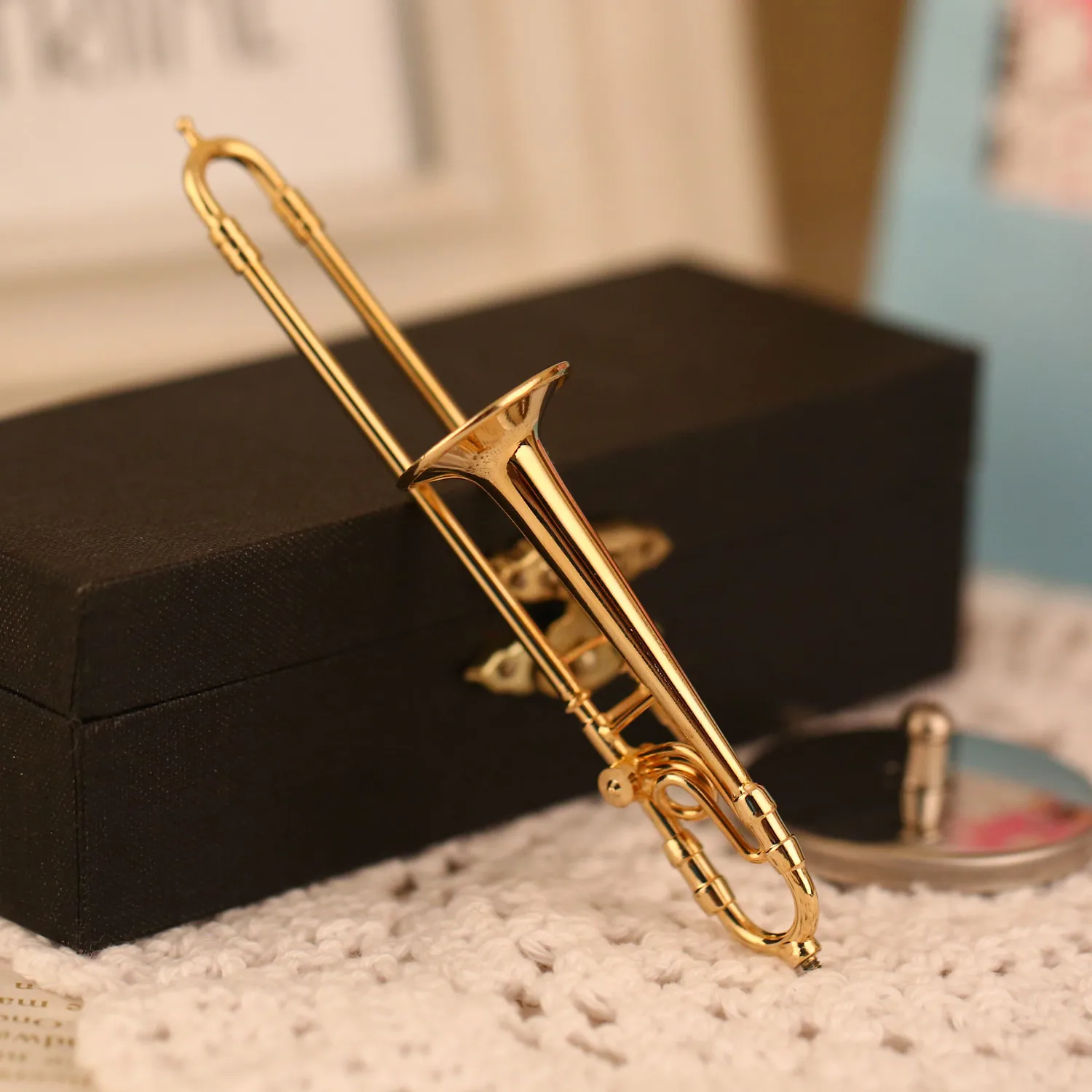 Miniature-Trombone-Mini-Musical-Instruments-Replica-with-Case-and-Stand-Model-Miniature ...