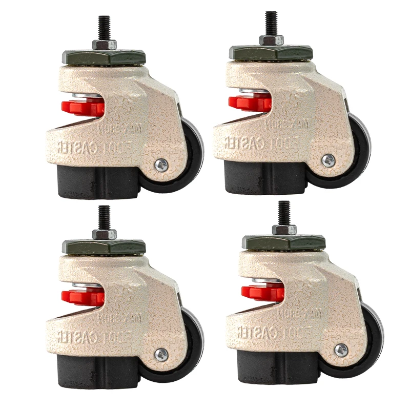 4Pcs of set 40S Level Adjustment Caster Heavy Duty Machine Moving ...