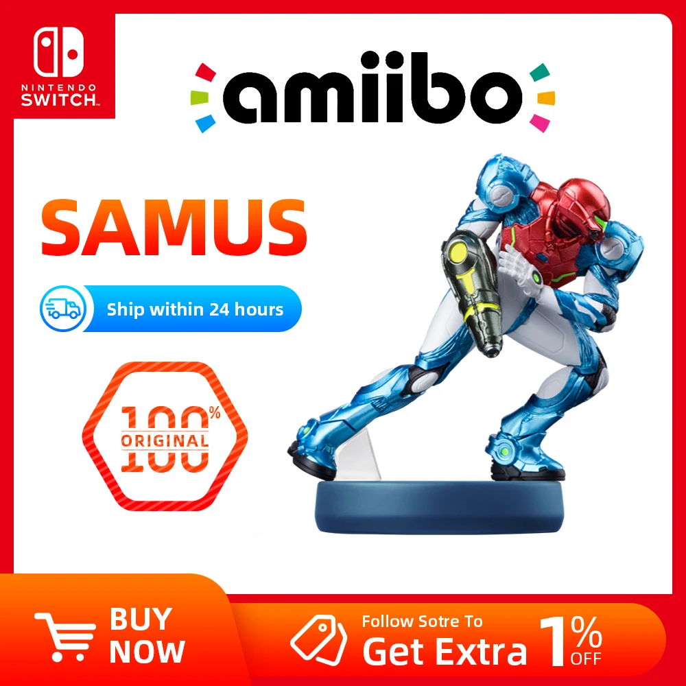 Nintendo amiibo figura samus para nintendo switch game console modelo ...